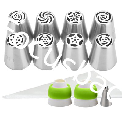 Reusable Silicone Icing Piping Cream Pastry Bag Cake DIY Decorating Tool russian piping tips with bag supplier
