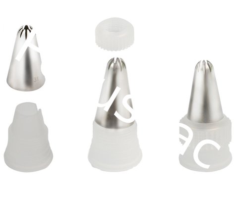 Stainless Steel Cookies Cupcake Decorating Kits Frosting Icing Tips Baking Tools with Flower Nail Pastry Bag Icing supplier