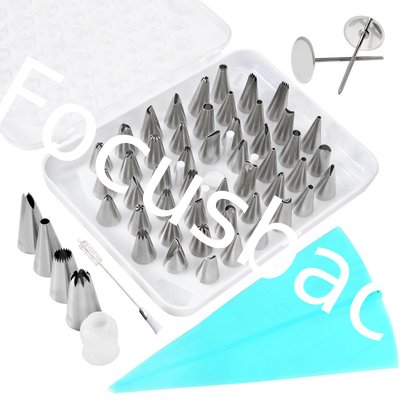 Stainless Steel Cookies Cupcake Decorating Kits Frosting Icing Tips Baking Tools with Flower Nail Pastry Bag Icing supplier