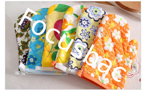 Manufacturer Custom digital printed cooking kitchen microwave cotton oven glove supplier