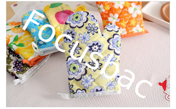 Manufacturer Custom digital printed cooking kitchen microwave cotton oven glove supplier
