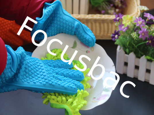Heat Resistant Silicone BBQ Grill Oven Gloves, Silicone BBQ Grill Oven Mitt supplier