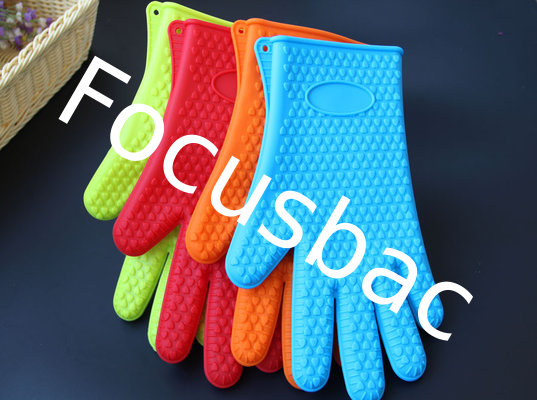 Heat Resistant Silicone BBQ Grill Oven Gloves, Silicone BBQ Grill Oven Mitt supplier