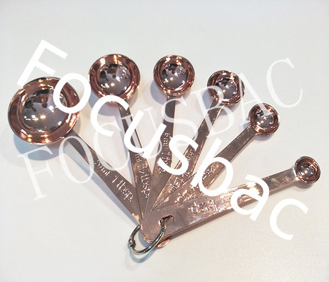 5pcs BPS Free stainless steel copper measuring cup and Spoons for daily use items supplier