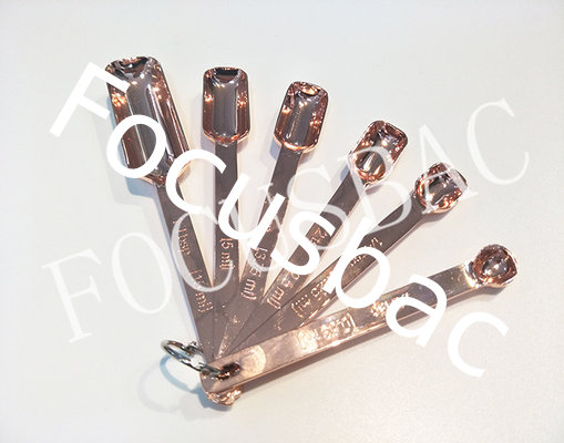 5pcs BPS Free stainless steel copper measuring cup and Spoons for daily use items supplier