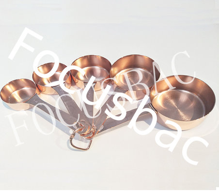 5pcs BPS Free stainless steel copper measuring cup and Spoons for daily use items supplier