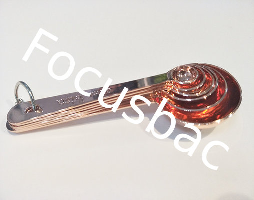 5pcs BPS Free stainless steel copper measuring cup and Spoons for daily use items supplier