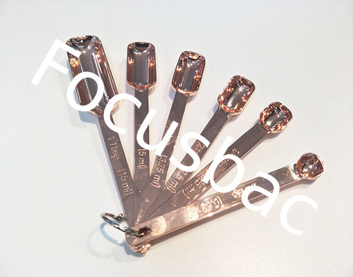5pcs BPS Free stainless steel copper measuring cup and Spoons for daily use items supplier