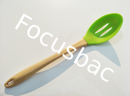 hot sale silicone kitchen Utensils cooking tools with wood bamboo handle Nonstick Cookware supplier