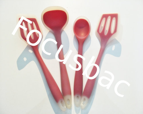 New heat resistant Silicone Kitchen Utensil Cute Cooking Tool Set with nylon inside supplier