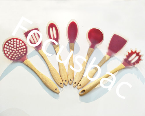 Food Grade Silicone with Slotted Turner/Flipper, Spoon, Spatula, Ladle, Pasta Server, Strainer supplier