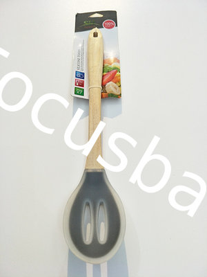 Silicone Kitchen Utensil Set Spaghetti Server Soup Ladle Slotted Spoon Slotted Turner skimmer turner spoon supplier