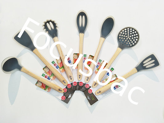 Silicone Kitchen Utensil Set Spaghetti Server Soup Ladle Slotted Spoon Slotted Turner skimmer turner spoon supplier