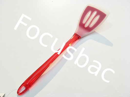 Fashionable plastic handle 7pcs silicone kitchen utensil sets with plastic handle supplier