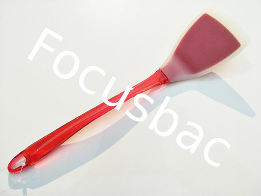 Fashionable plastic handle 7pcs silicone kitchen utensil sets with plastic handle supplier