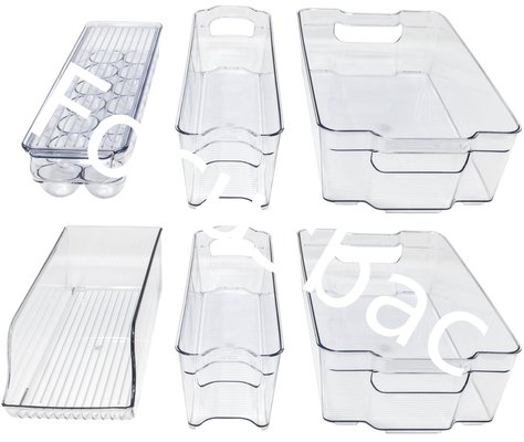 Fridge Bins and Freezer Organizer Refrigerator Bins Stackable Storage Containers BPA-Free Drawer supplier