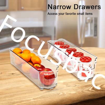Fridge Bins and Freezer Organizer Refrigerator Bins Stackable Storage Containers BPA-Free Drawer supplier