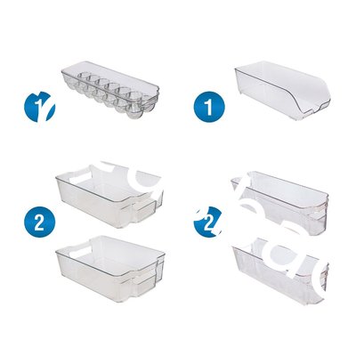 6 Piece Refrigerator and Freezer Stackable Storage Organizer Bins with Handles supplier