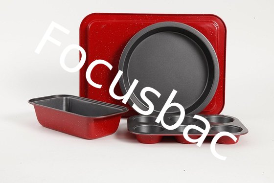 red color 4piece carbon steel 2017 new baking tools pan bakeware supplier