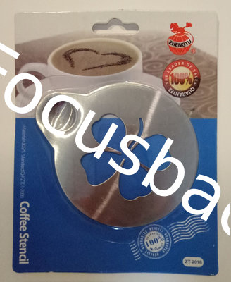 FB151165 stainless steel 430 customized design coffee stencil metal silver color supplier