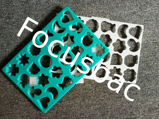 FB119990 24 shapes simple operate ABS 13*9.25 inch 2pcs cookie cutter tray supplier
