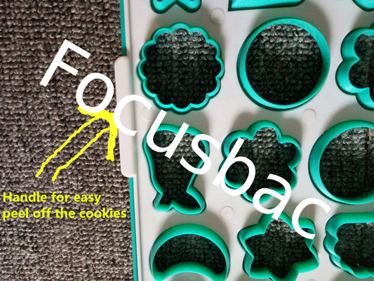 FB119990 24 shapes simple operate ABS 13*9.25 inch 2pcs cookie cutter tray supplier