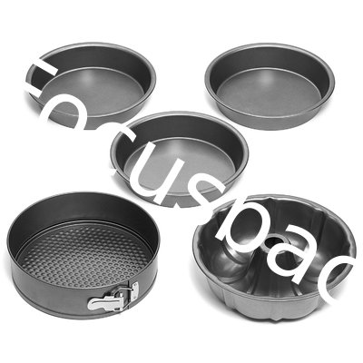 5 Piece Nonstick Cake Pans Set with 9 Inch Round Cake Pans, 9 Inch Spring form Cake Pan and 10 In Bundt Cake Pan supplier