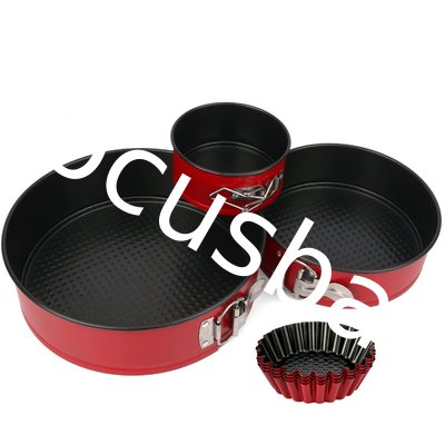 Nonstick Leakproof 3pcs(4”/7”/9”) Springform Pan set, Cake Pan Bakeware Cheesecake Pan with 4pcs Egg Tart Mold supplier