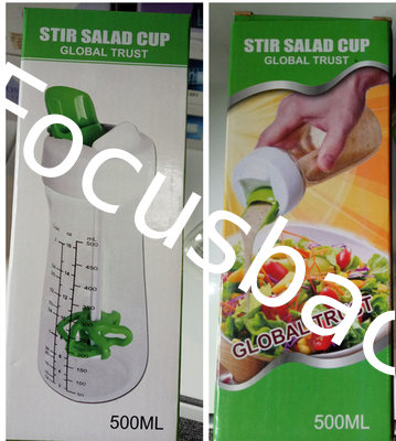 FB132911 Super green style manual stir salad sauce bowl 500ml PP+PET+ABS supplier