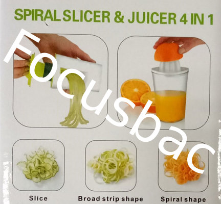 FB132921 Multi-function eco-friendly spiral slicer & juicer 4 in 1 supplier