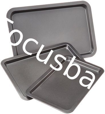 3-Piece Baking Sheet Set different sized metal cookie sheet/biscuit baking pan/cookie cake pan supplier