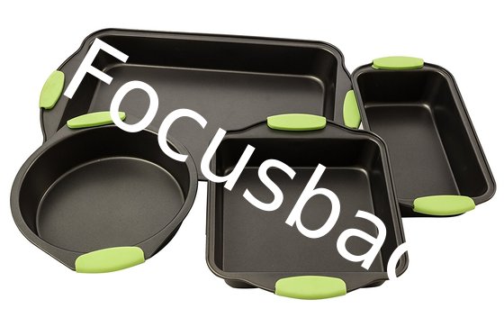 Bakeware Set Premium Nonstick Baking Pans Set of 5 ligh Blue Silicone Handles include Pie cake Pan Square Cake Bread Pan supplier