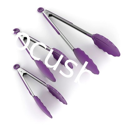 China Factory Supply Custom FDA Tongs with Non Stick Silicone Tips Stainless Steel Kitchen tools supplier