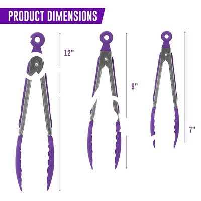 China Factory Supply Custom FDA Tongs with Non Stick Silicone Tips Stainless Steel Kitchen tools supplier