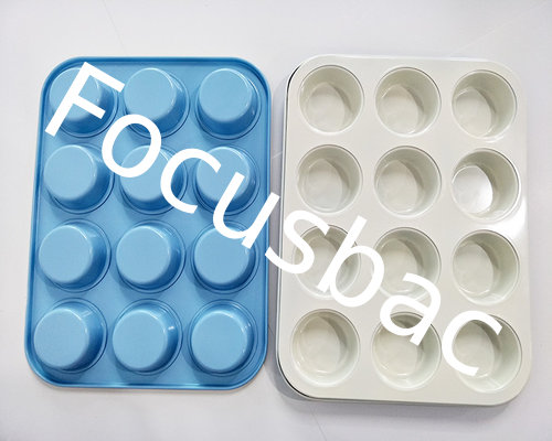 Light Green Blue Pink Turquoise Non-stick Ceramic Coating Bakeware Set loaf muffin pan in Colorful Ceramic Coating supplier