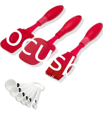 Silicone Baking Molds Pans and Utensils Kitchen | Silicone Cake Brownie Loaf Muffin Mold 2 Spatulas Brush 6 Measuring supplier