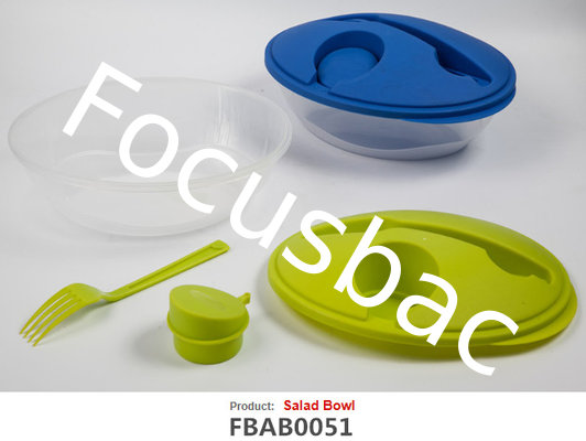 FBAB0051 for wholesales food-grade PP material salad bowl with fork supplier