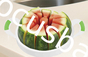 FBAB5034 for wholesales  melon slicer stainless steel sclier plastic handle supplier