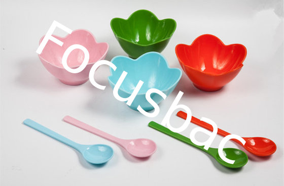 FBAB2072 for wholesales set of 4 ice cream bowls with spoons supplier
