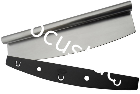 Amazon Hot sale Pizza Cutter Sharp Rocker Blade With Cover Heavy Duty Stainless Steel Pizza knife Dishwasher Safe supplier