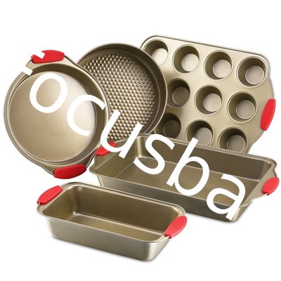 Bakeware Set Kitchen Komforts 5-Piece Non-Stick Baking Pan Set with Silicone Handle Grips Carbon Steel supplier