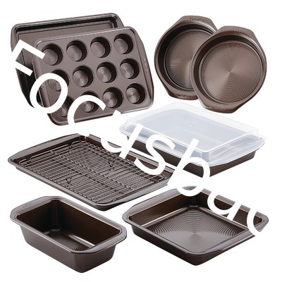 Nonstick Bakeware 10-Piece Bakeware Set Chocolate Brown supplier