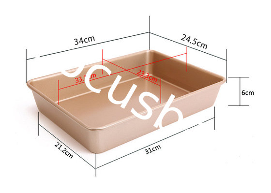 Gold coating 13 inch non-stick deepened rectangular baking pan cake pan bread tin Europe bakeware supplier