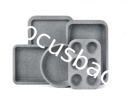 5pcs Marble Coating Premium Non-Stick Round Baking Pan cake mould nonstick cake pan cake mold supplier