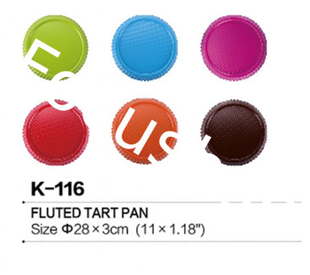 Non-Stick Carbon Steel Round Quiche Baking Cake Tart Pan Cake Tin Plated Steel Flan supplier