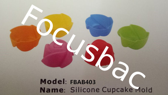 FBAB403 for wholesales BPA free flower heart star shapes silicone cupcake mold supplier