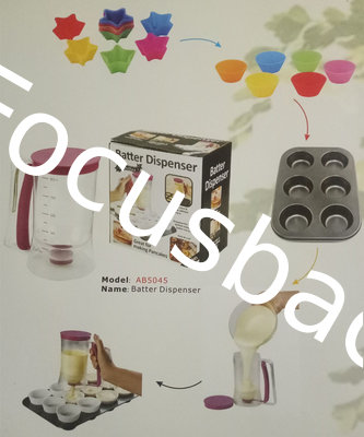 FBAB5045 pancake & cupcake batter dispenser no drip with measuring scale on cup supplier
