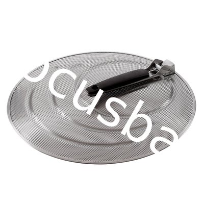 High Quality Stainless Steel Foldable Handle Mesh Splatter Screen Splatter Guard with/without carbon fiber supplier