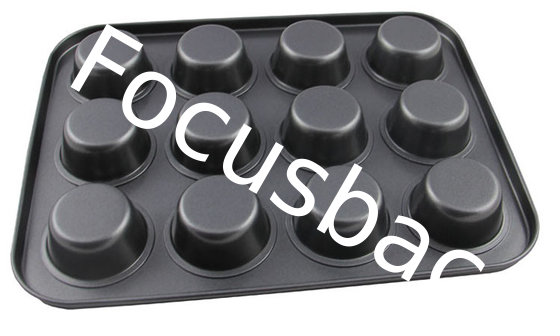 Carbon Steel Non stick bakeware 12 cups muffin pan cake mould cupcake supplier