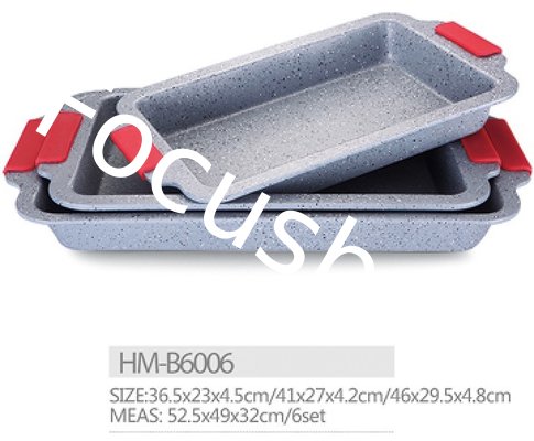 Carbon steel High strength non stick marble coating bread pan cookware bakeware supplier